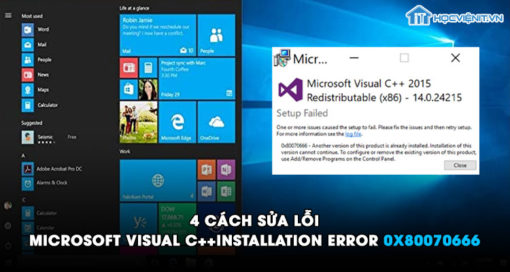 4 cách sửa lỗi Microsoft Visual C++ installation error 0x80070666 – Dạy sửa Laptop uy tín ...
