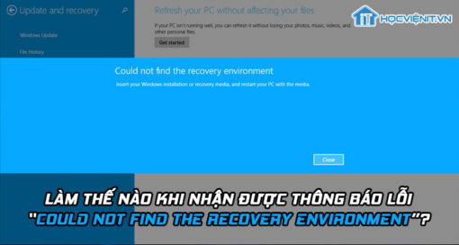 Cách sửa lỗi Could Not Find The Recovery Environment trên Windows 10/11 ...
