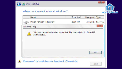 Cách sửa 7 lỗi thường gặp khi cài Windows 10/11 – Dạy sửa Laptop uy tín – chuyên nghiệp
